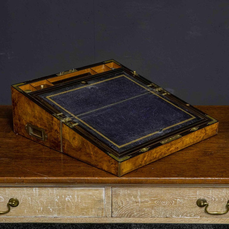 Victorian Burr Walnut Writing Box at 1stDibs