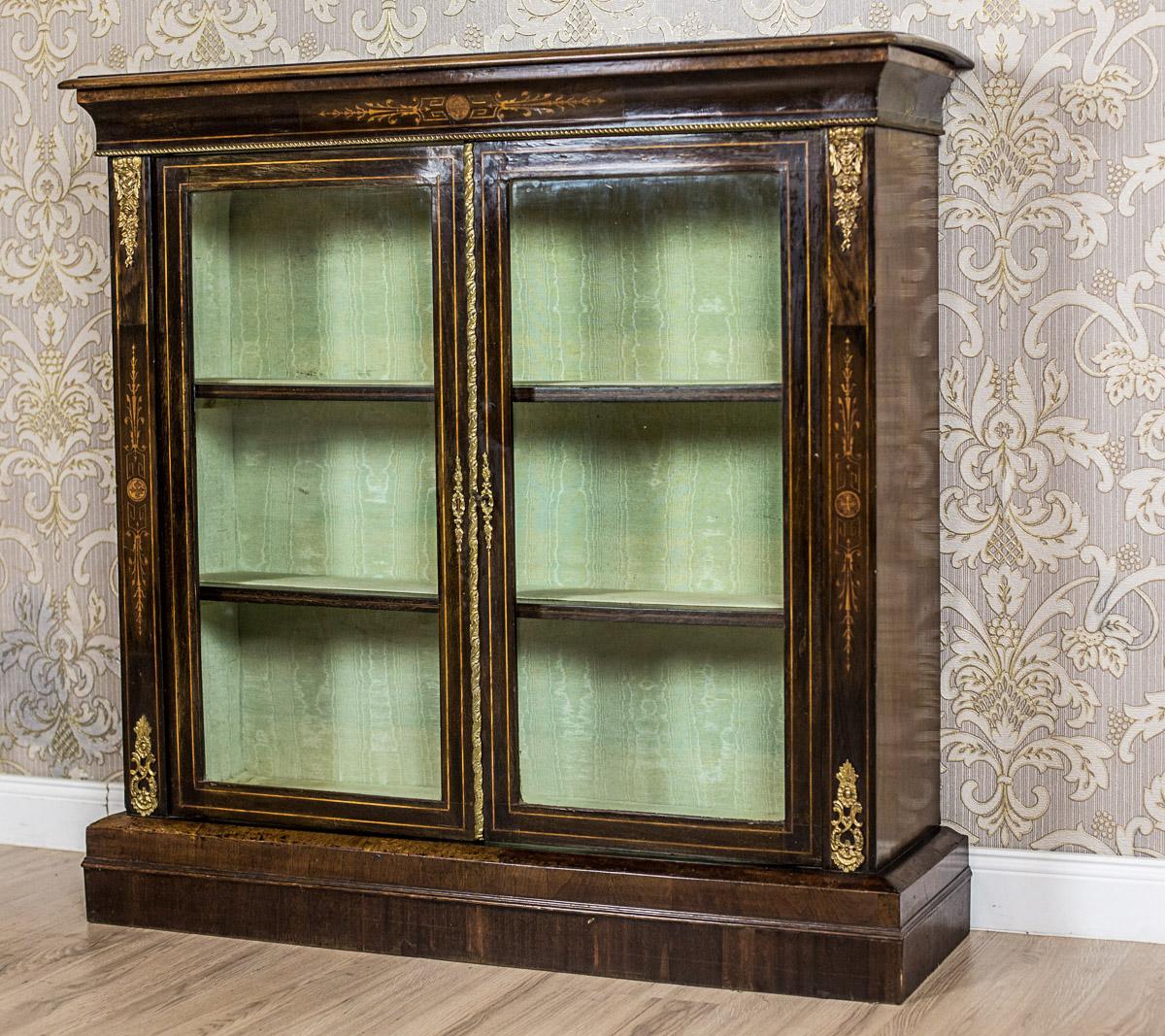 Victorian Cabinet Veneered with Mahogany and Burl, circa 19th Century ...