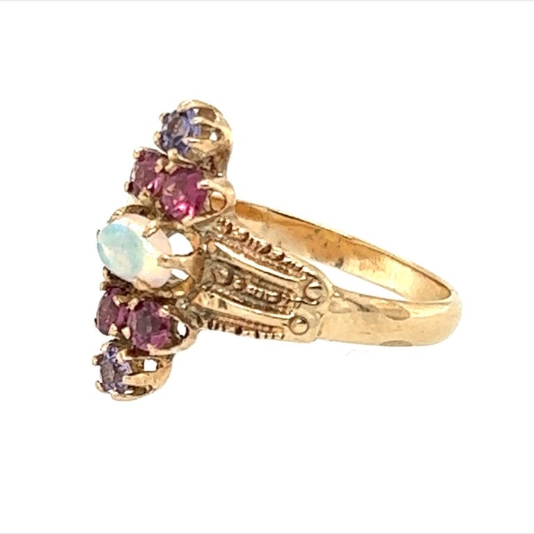 Victorian Cabochon Opal Ring .53ct Alexandrite Original 1860s Antique ...