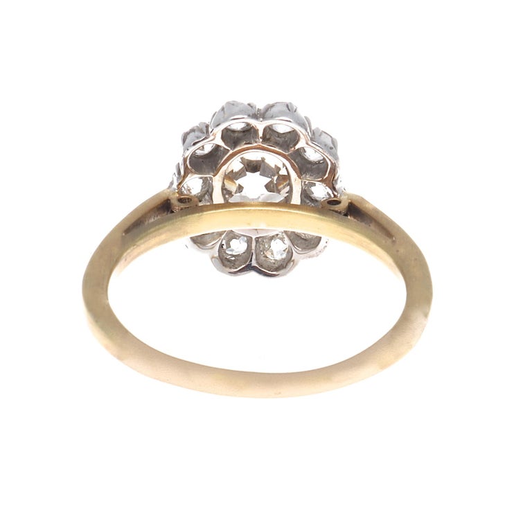 Victorian 0.97 Carat Diamond Gold Cluster Engagement Ring at 1stDibs ...