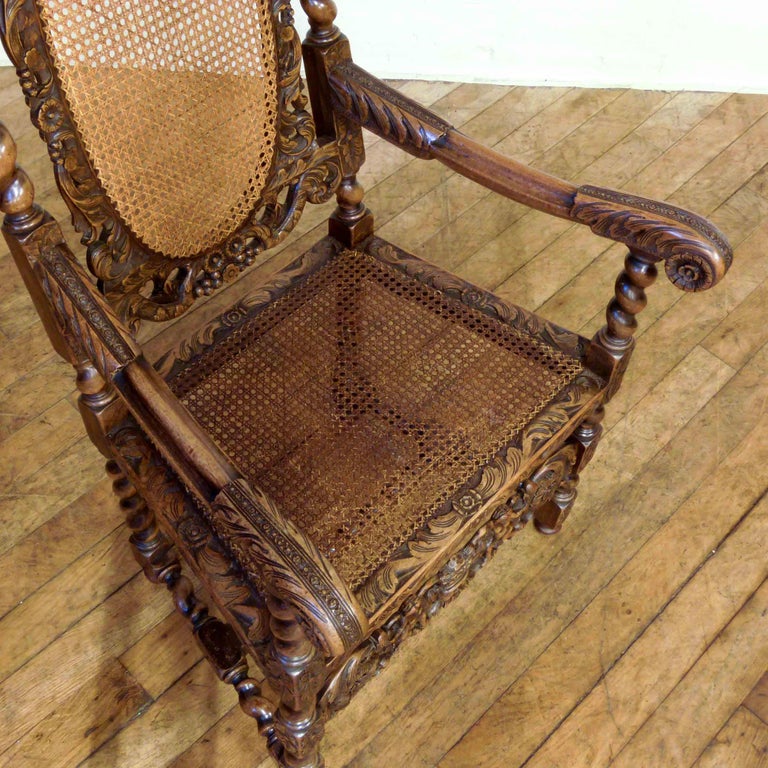 Victorian Carolean Style Armchair at 1stDibs