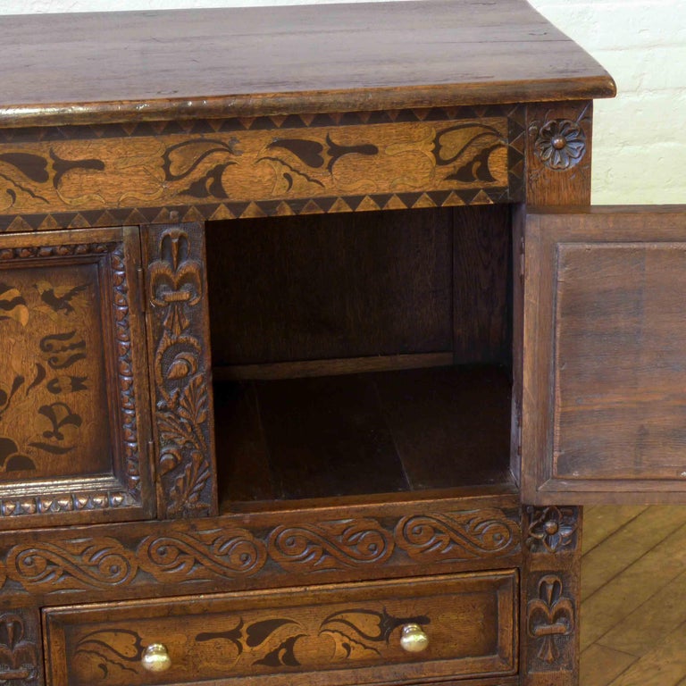 Victorian Carolean Style Oak Cupboard For Sale at 1stDibs | carolean ...