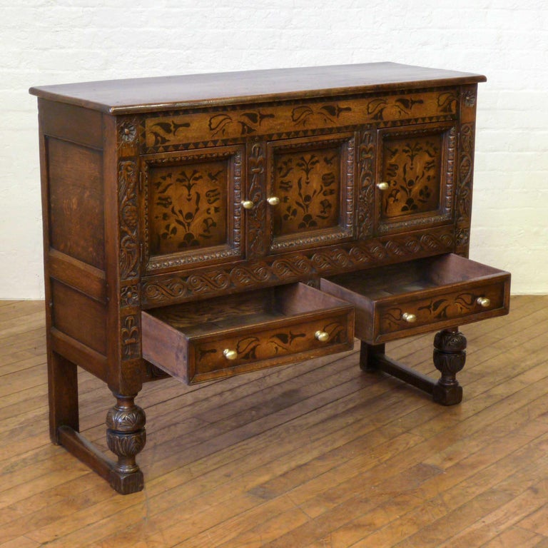 Victorian Carolean Style Oak Cupboard For Sale at 1stDibs | carolean ...