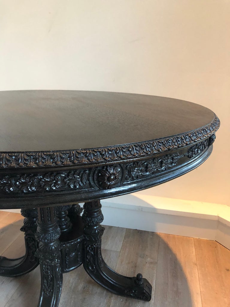 Victorian Carved Center Table For Sale at 1stDibs