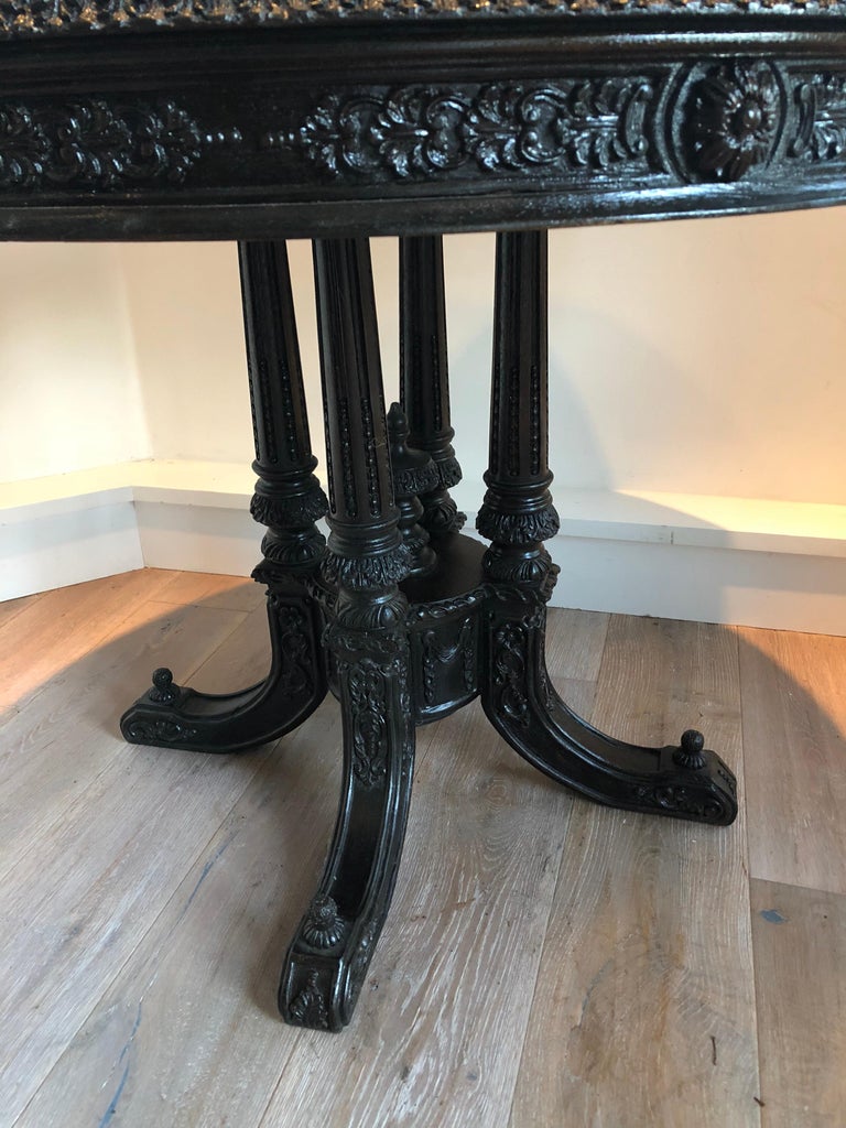 Victorian Carved Center Table For Sale at 1stDibs