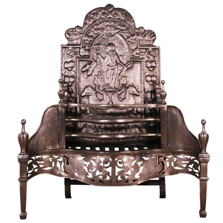 Renaissance Manor Antique Victorian Cast Iron and Bronze Hooded Fire ...