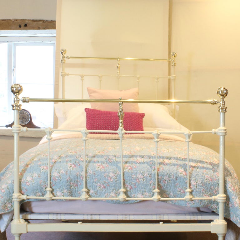 Victorian Cast Iron Bed in Cream, MS34 at 1stDibs | cream iron bed