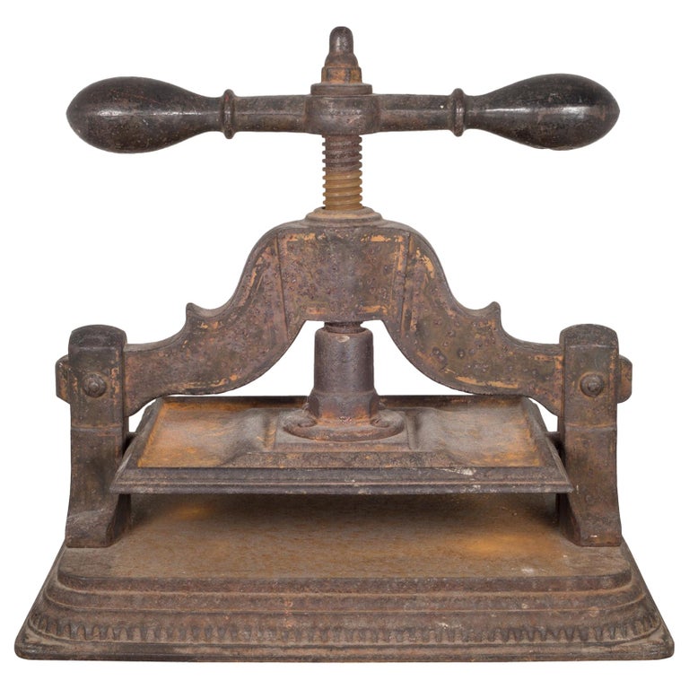Victorian Cast Iron Book Press, circa 1890 at 1stDibs