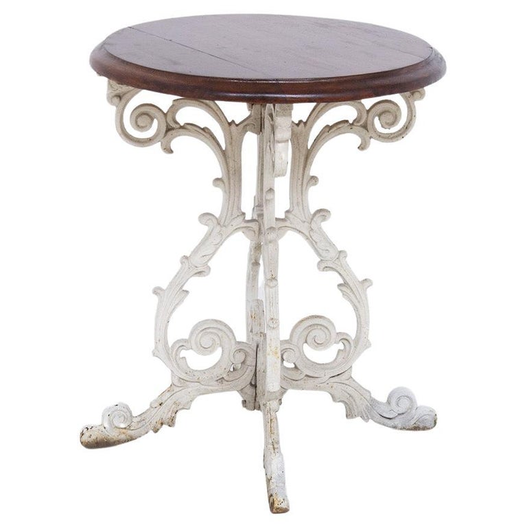 Victorian Cast Iron English Table in Wood For Sale at 1stDibs
