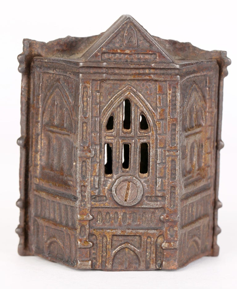 Victorian Cast Iron Model Bank Money Box For Sale at 1stDibs