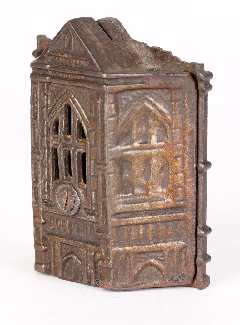 Victorian Cast Iron Model Bank Money Box For Sale at 1stDibs