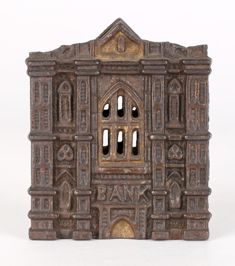 Victorian Cast Iron Model Bank Money Box For Sale at 1stDibs