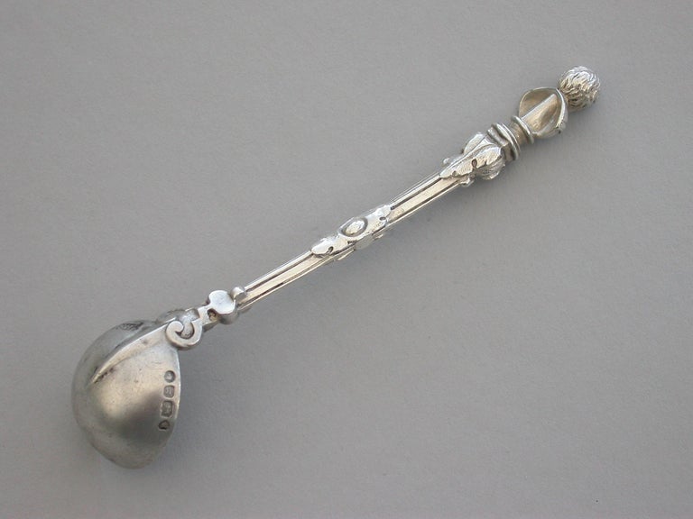 Victorian Cast Silver 'Duke of Wellington' Commemorative Salt Spoon ...