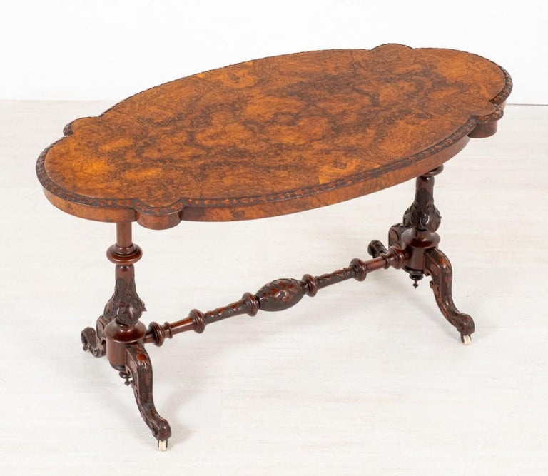 Victorian Centre Table Burr Walnut 1860 For Sale at 1stDibs