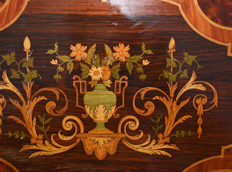 Victorian Centre Table Marquety Inlay Antique 1880 For Sale at 1stDibs