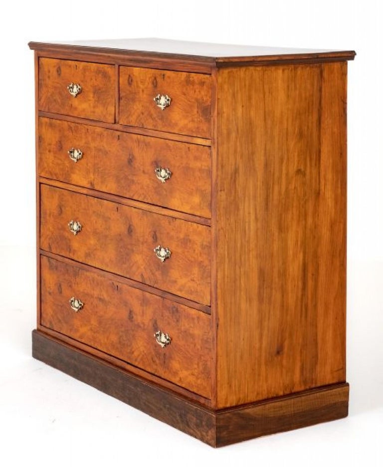 Victorian Chest Drawers Antique Walnut Commode, 1890 For Sale at 1stDibs