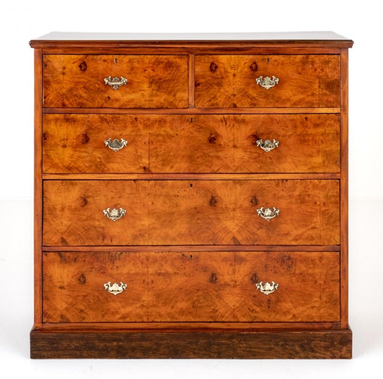 Victorian Chest Drawers Antique Walnut Commode, 1890 For Sale at 1stDibs