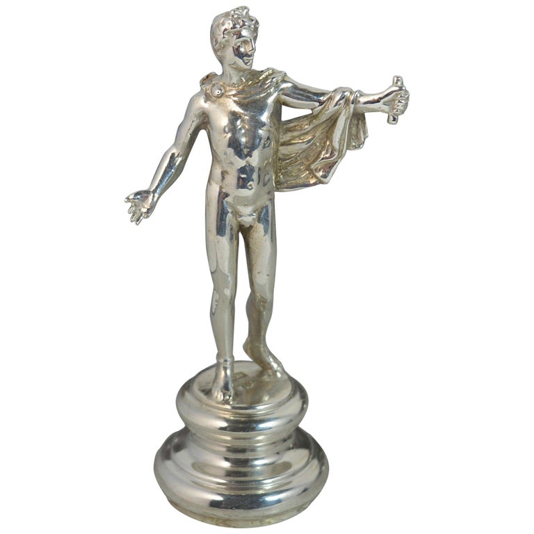 Victorian Chester Silver APOLLO Greek God Miniature Statue Table Seal ...
