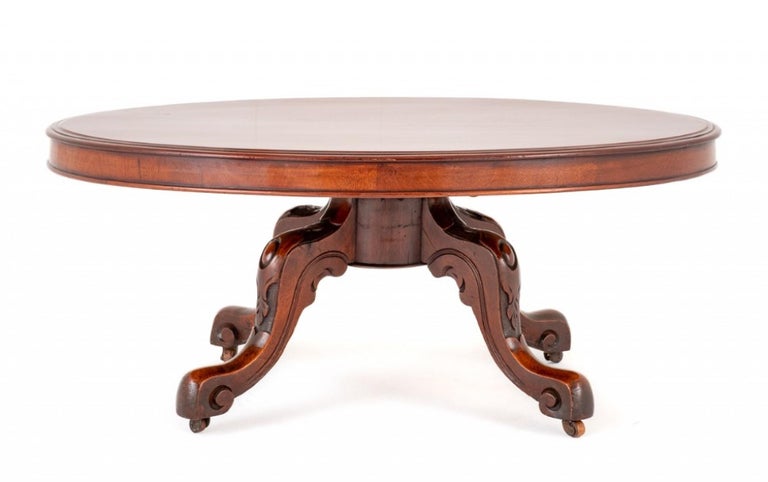 Victorian Coffee Table Oval Mahogany, 1870 For Sale at 1stDibs