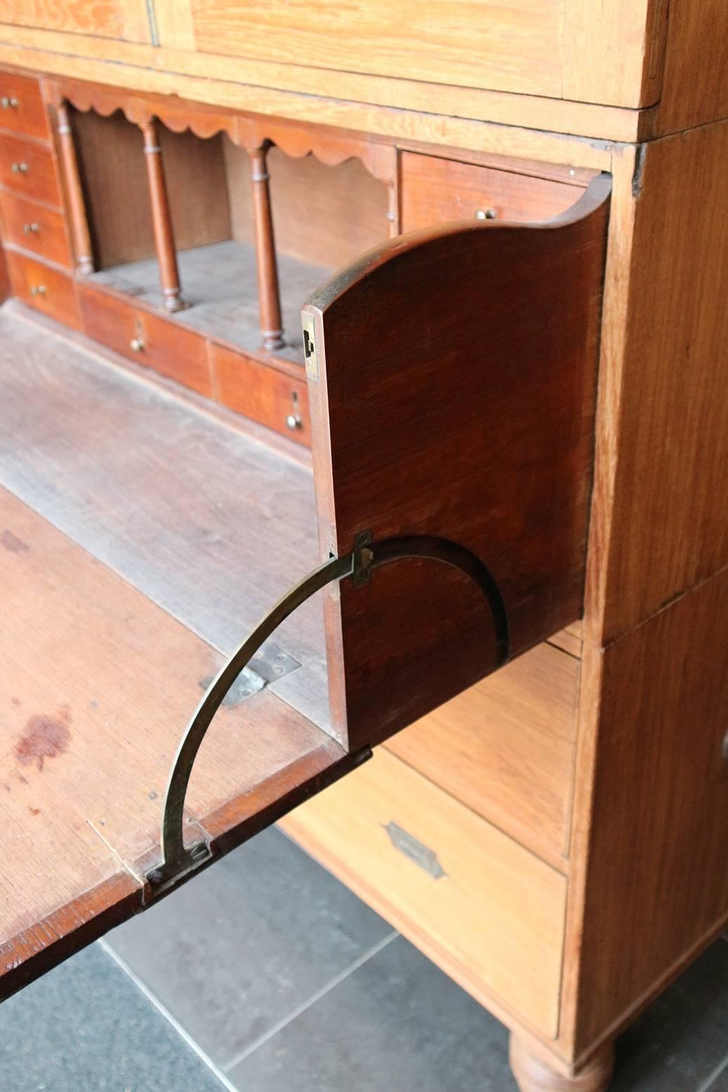 Victorian Colonial Anglo-Indian Teak and Brass Military Officer’s ...