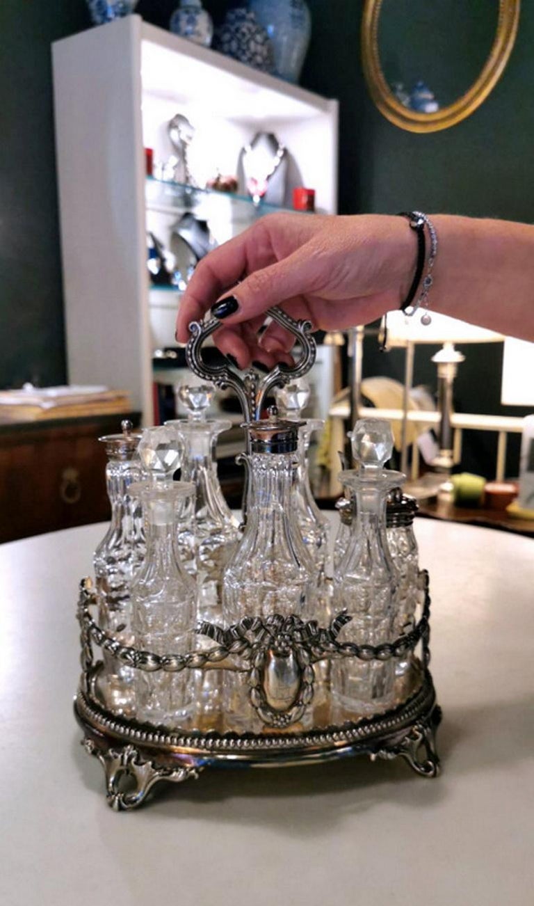 Victorian Cruet Elkington in Silver Plate with Very Interesting Crest ...