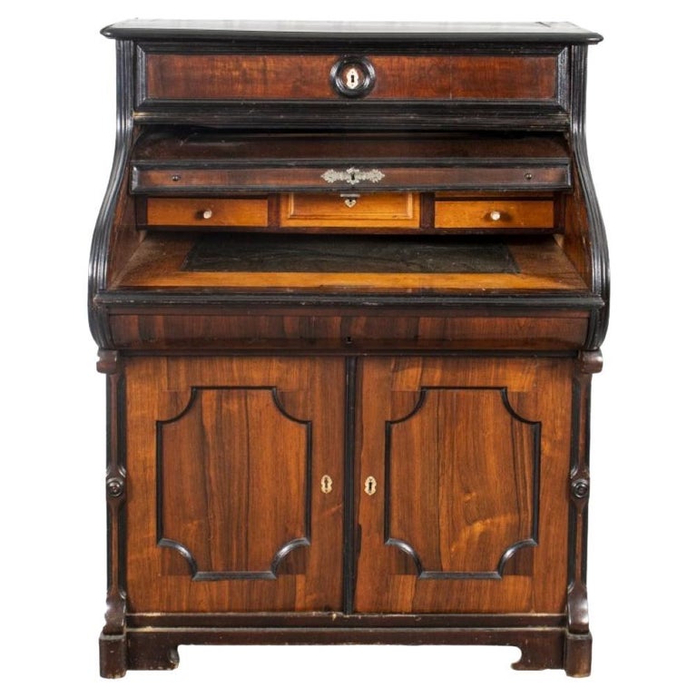 Victorian Cylinder Secretary Cabinet For Sale at 1stDibs