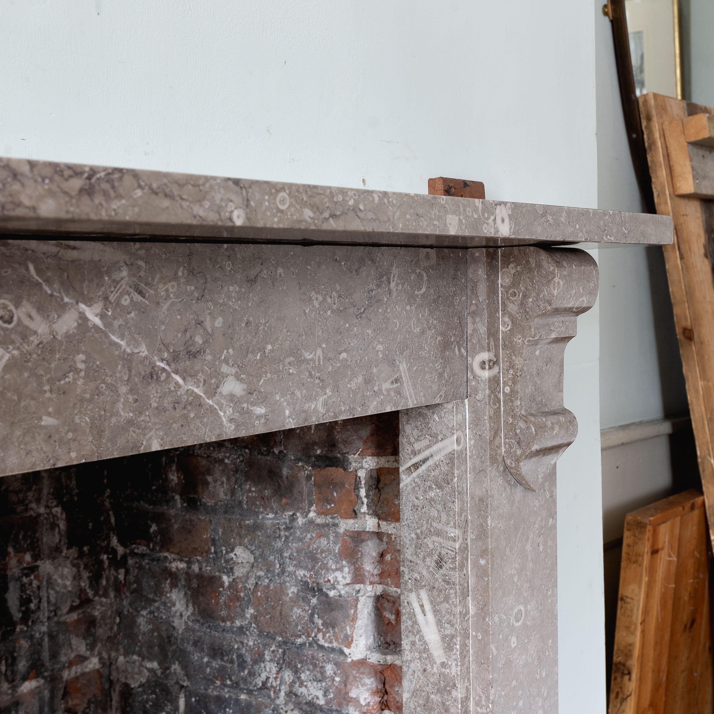 Victorian Derbyshire Fossil Limestone Fireplace at 1stDibs
