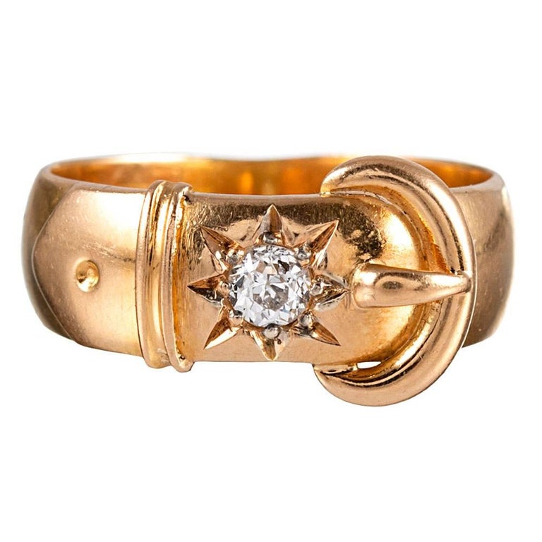 Victorian Diamond Buckle Ring at 1stDibs