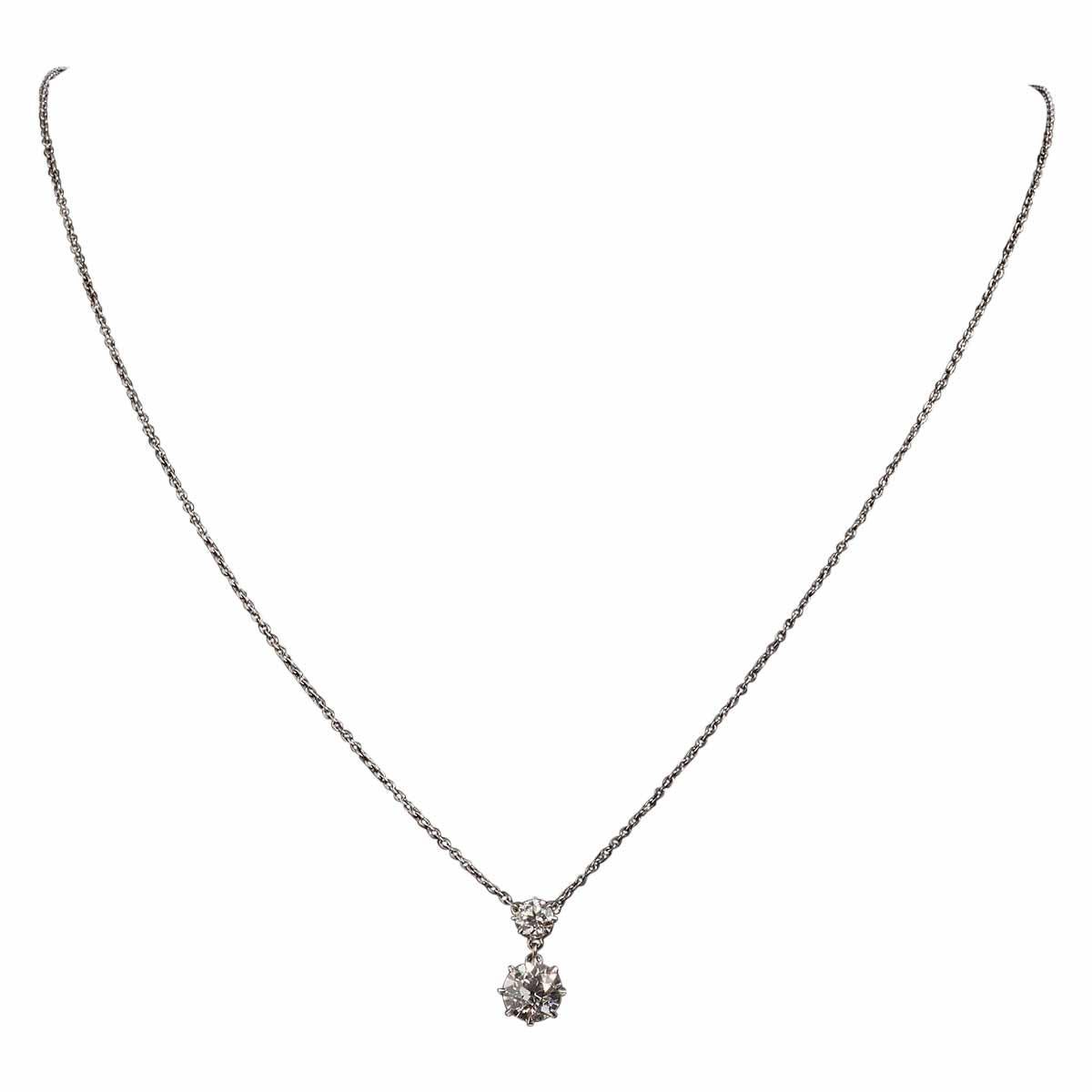 Belle Époque Antique Diamond Platinum Locket Necklace For Sale at 1stDibs