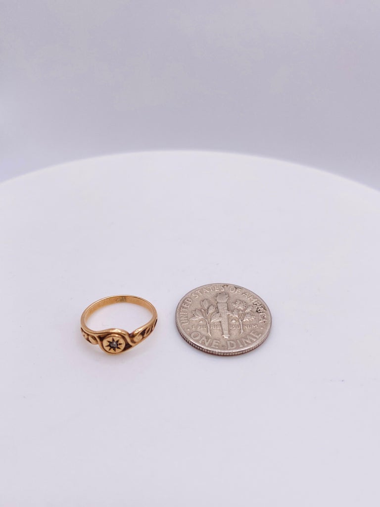 Victorian Diamond Gold Baby Ring at 1stDibs