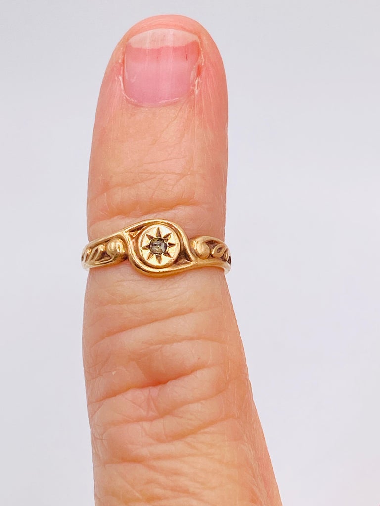 Victorian Diamond Gold Baby Ring at 1stDibs
