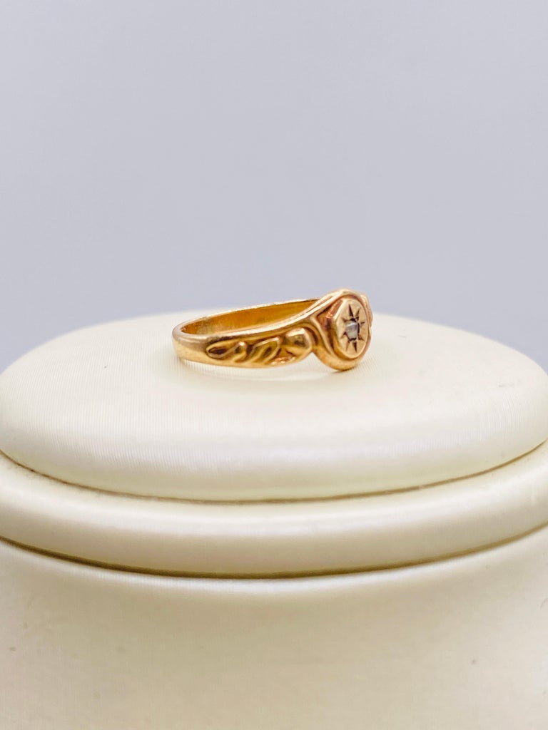 Victorian Diamond Gold Baby Ring at 1stDibs