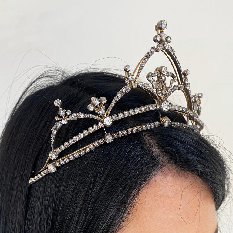 Victorian Diamond Tiara Necklace, 16.00ct at 1stDibs
