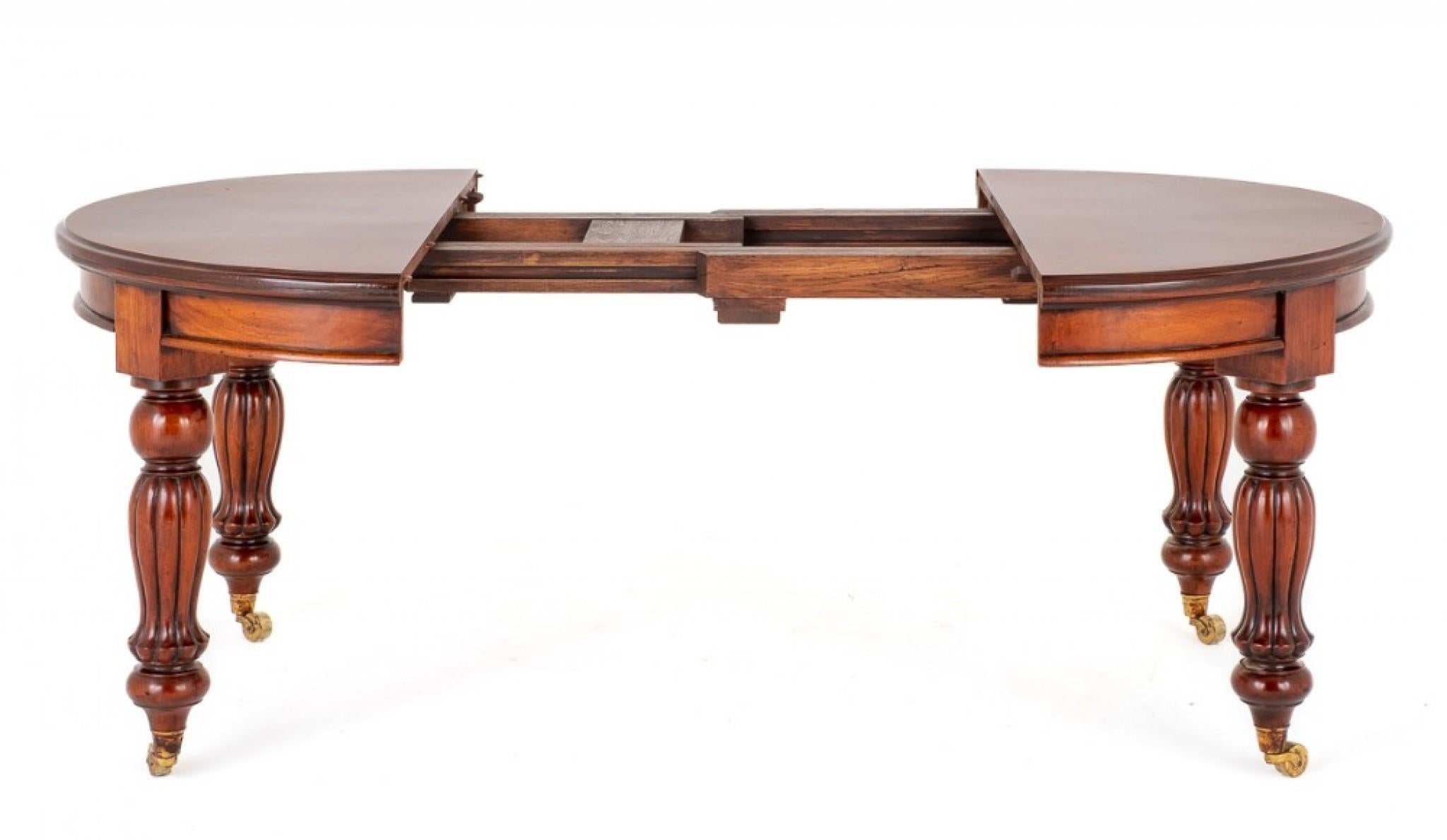 Victorian Dining Table Extending Leaf System Antique 1860 Mahogany For ...