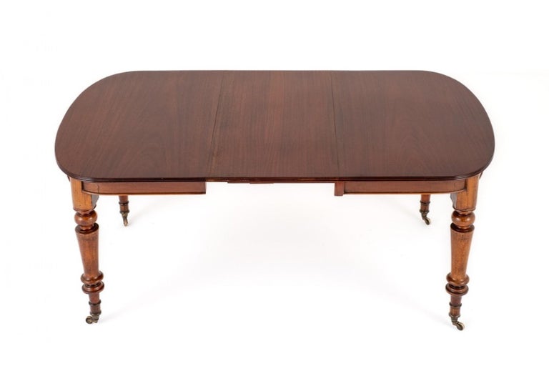 Victorian Dining Table Extending Mahogany 1860 1 Leaf For Sale at 1stDibs
