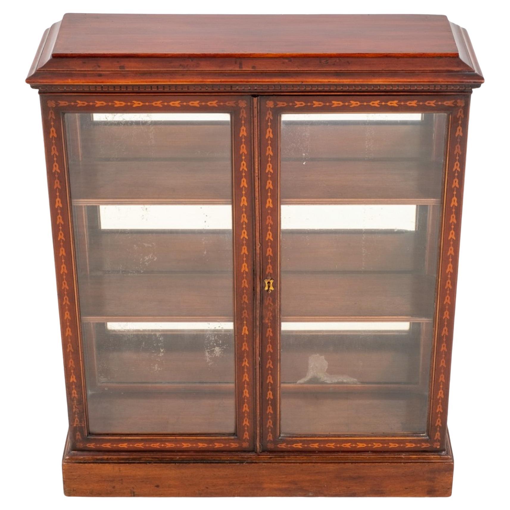 Antique Tall Victorian C1890 Aesthetic Inlaid and Ebonised Display For ...