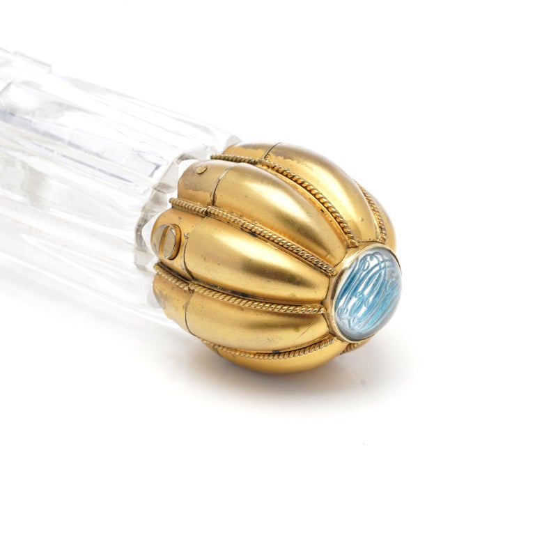 Victorian Double Sided Cut-Glass Scent Perfume Bottle with Silver Mount ...