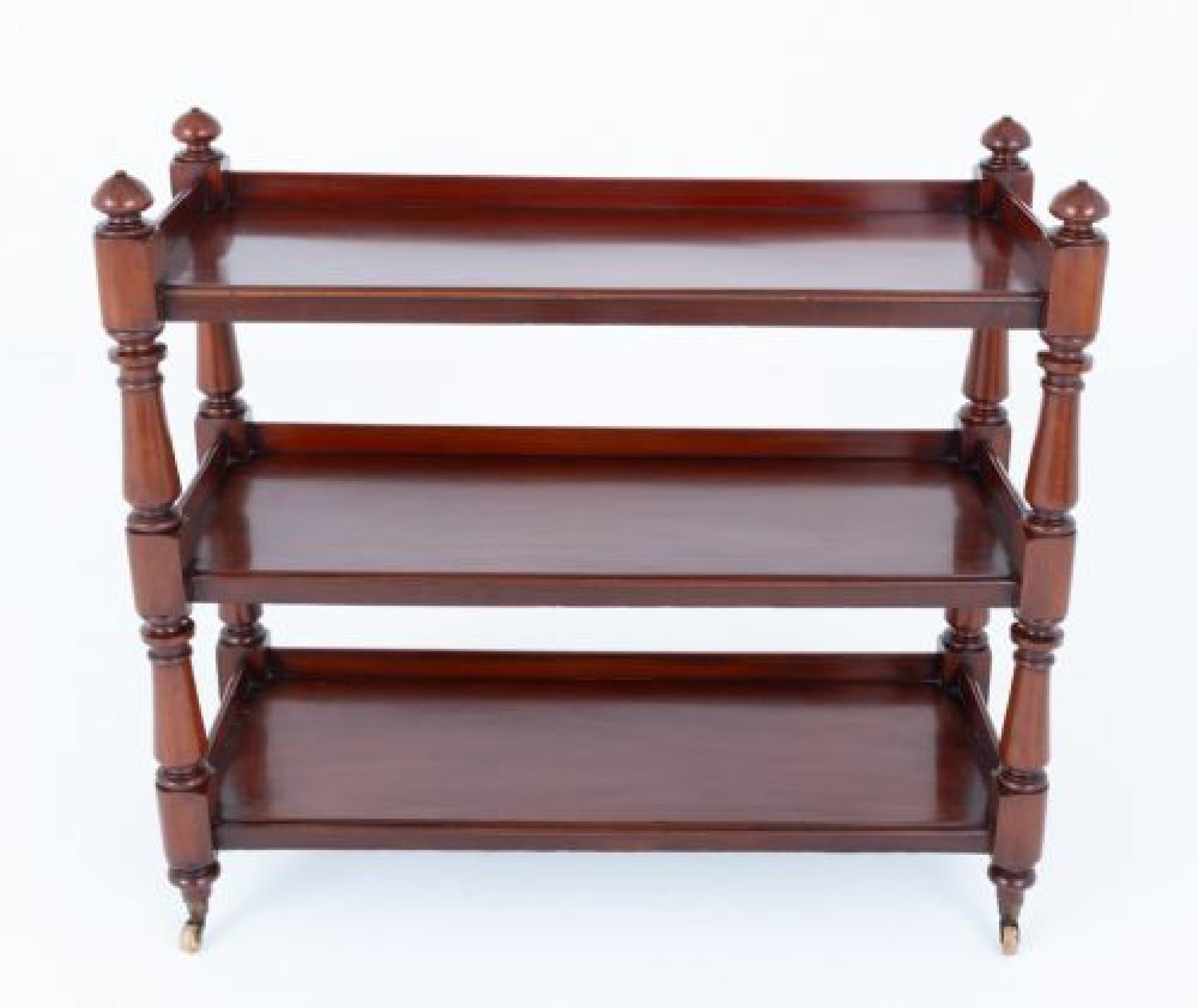 Victorian Dumb Waiter Book Shelf Mahogany 1860 For Sale at 1stDibs