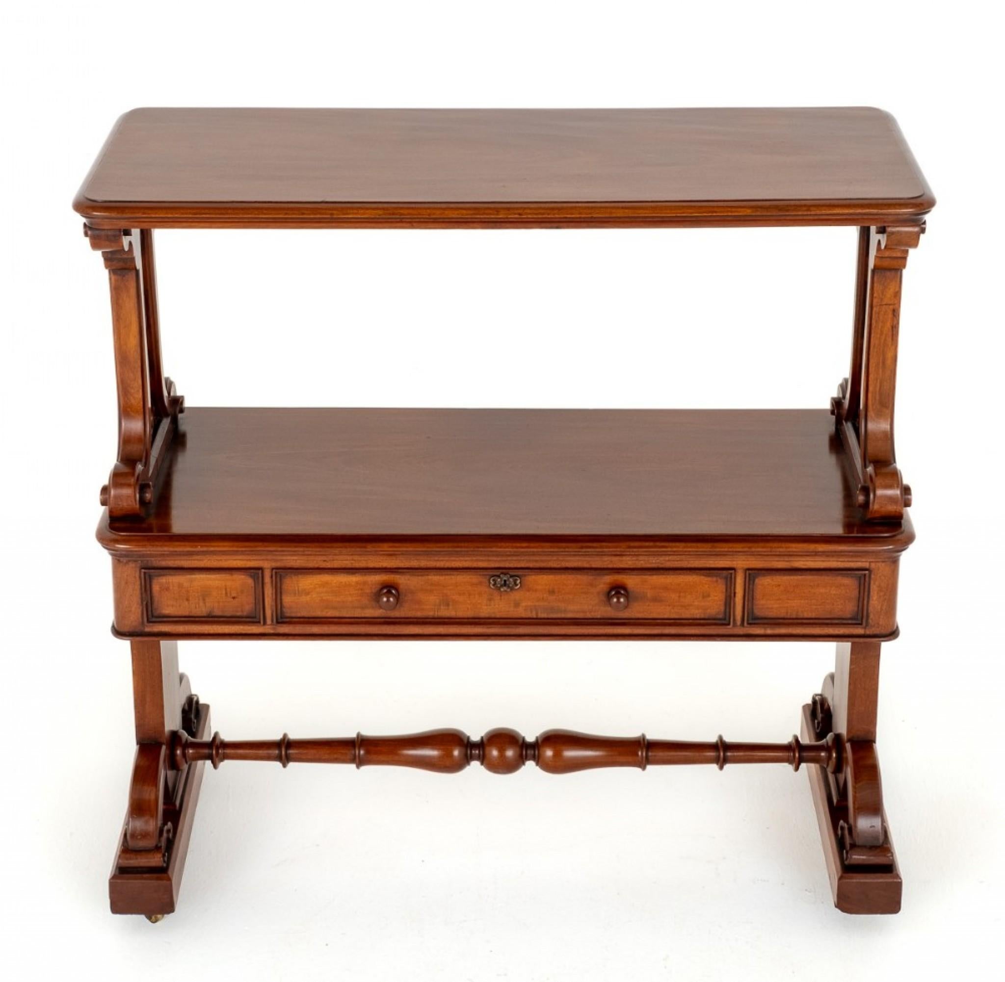 Victorian Dumb Waiter Bookshelf Mahogany 1860 For Sale at 1stDibs