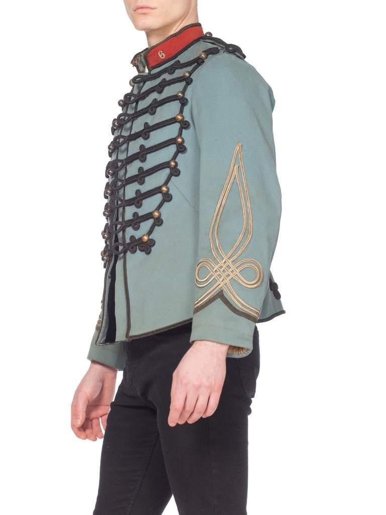Victorian Dusty Blue Wool Authentic 1870S French Military Jacket With ...