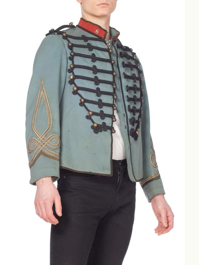 Victorian Dusty Blue Wool Authentic 1870S French Military Jacket With ...