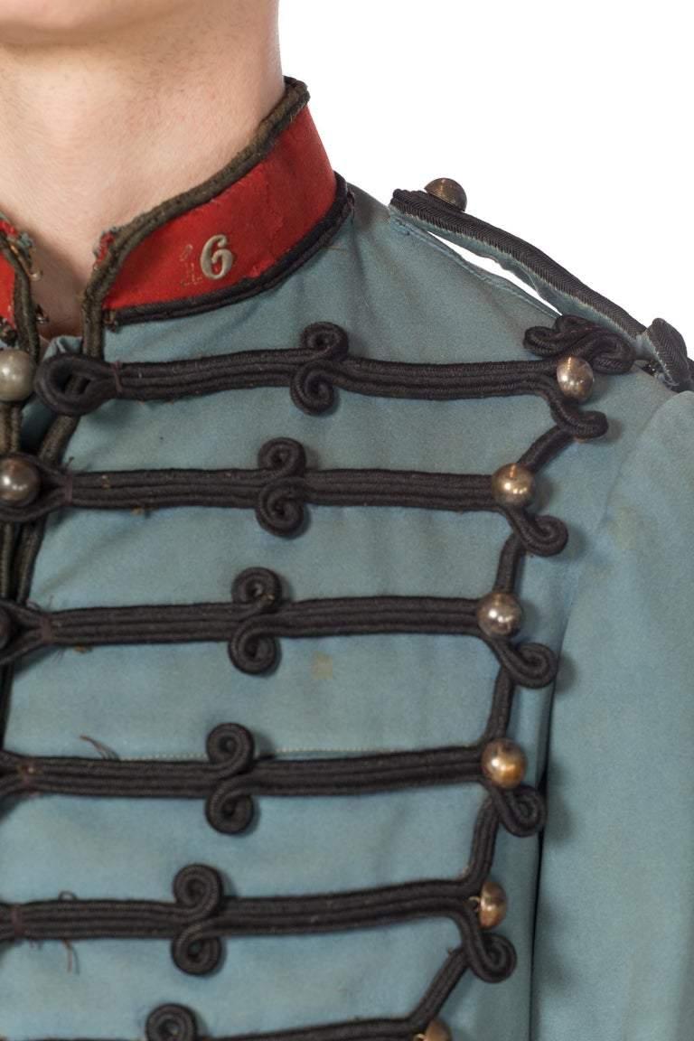 Victorian Dusty Blue Wool Authentic 1870S French Military Jacket With ...