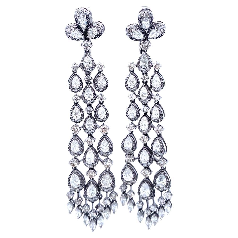 Victorian 1880s Gold Pendent Earrings at 1stDibs