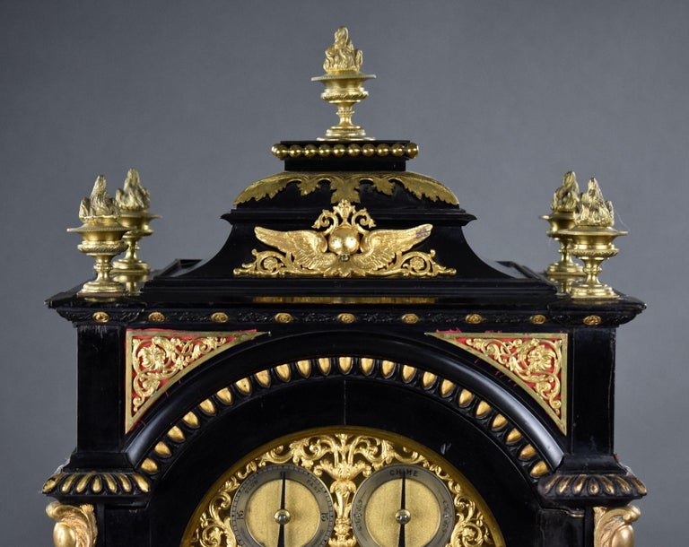 Victorian Ebonized Bracket Clock by Barraud and Lunds For Sale at 1stDibs