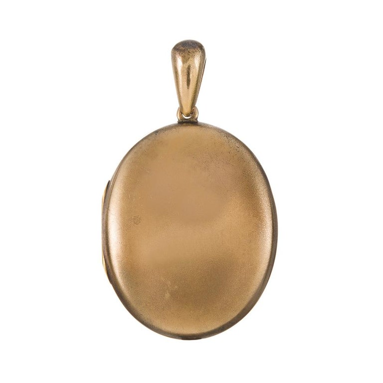 Victorian Enamel and Old European Cut Diamond Locket at 1stDibs