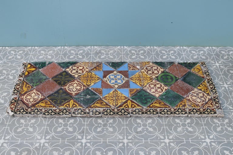 Victorian Encaustic ‘Maw’ Tile Floor Panel For Sale at 1stDibs ...