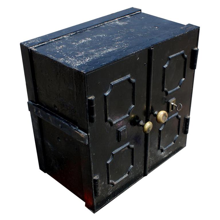 Victorian English Iron Safe By Chubb and Son at 1stDibs | small antique ...