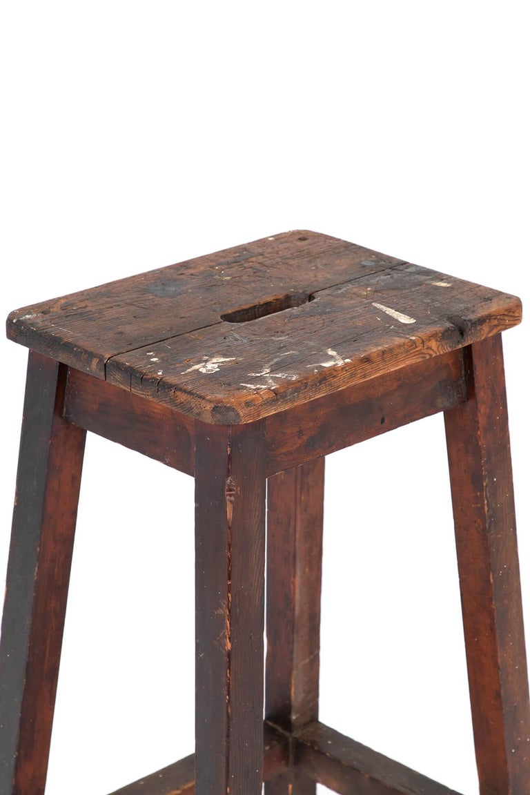 Victorian English Laboratory Stool in Oak, circa 1890 For Sale at 1stDibs