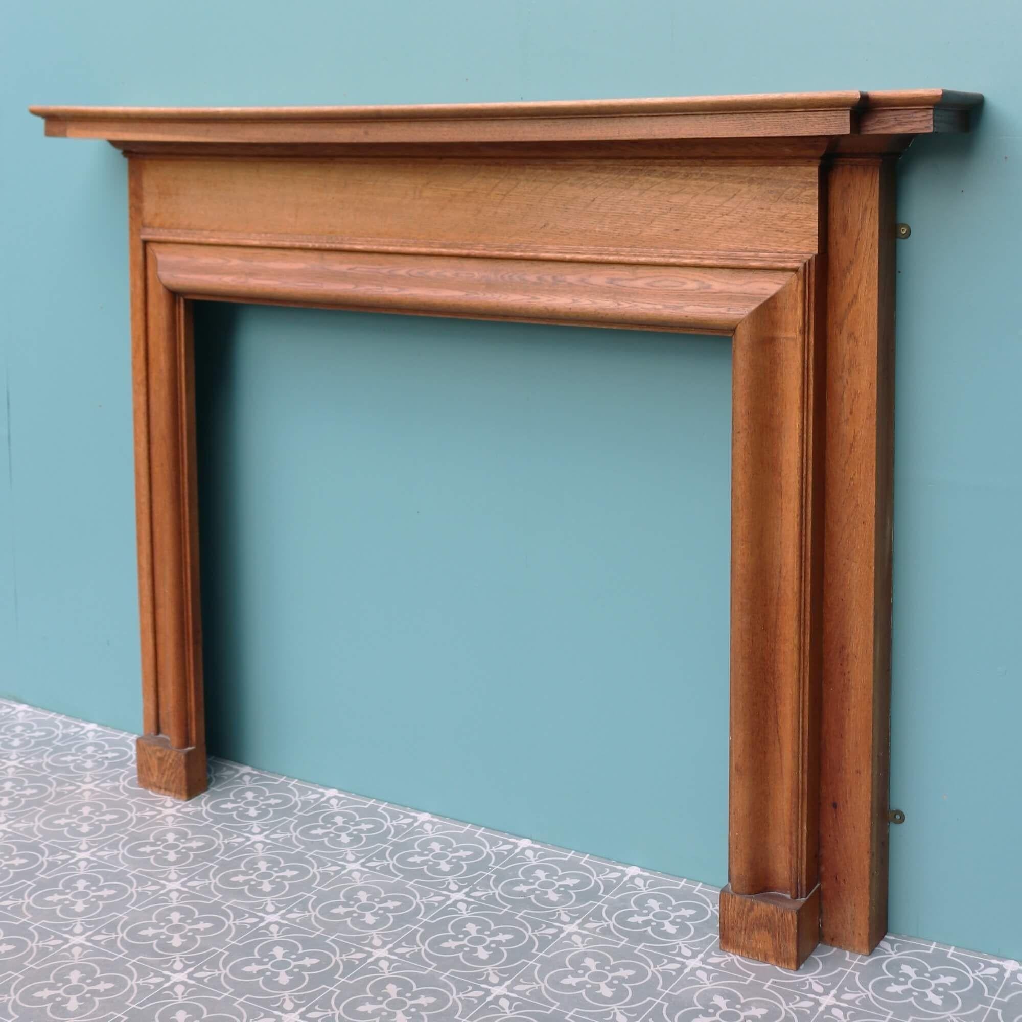 Victorian English Oak Antique Fire Mantel For Sale at 1stDibs