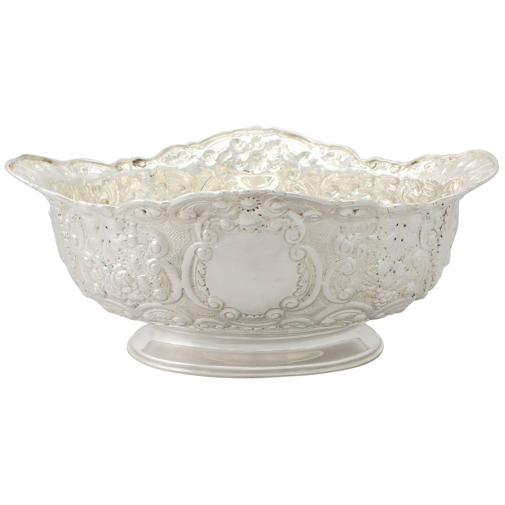 English Victorian Cut Glass Pedestal Fruit Bowl at 1stDibs